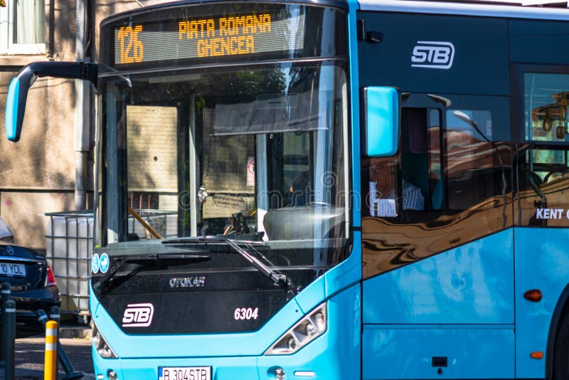 Bucharest Public Transportation STB Bus in Traffic Bucharest, Romania ...