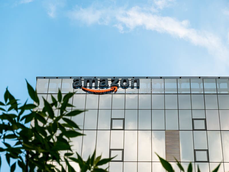 Bucharest/Romania - 07.18.2020: Amazon Logo and Headquarters in ...