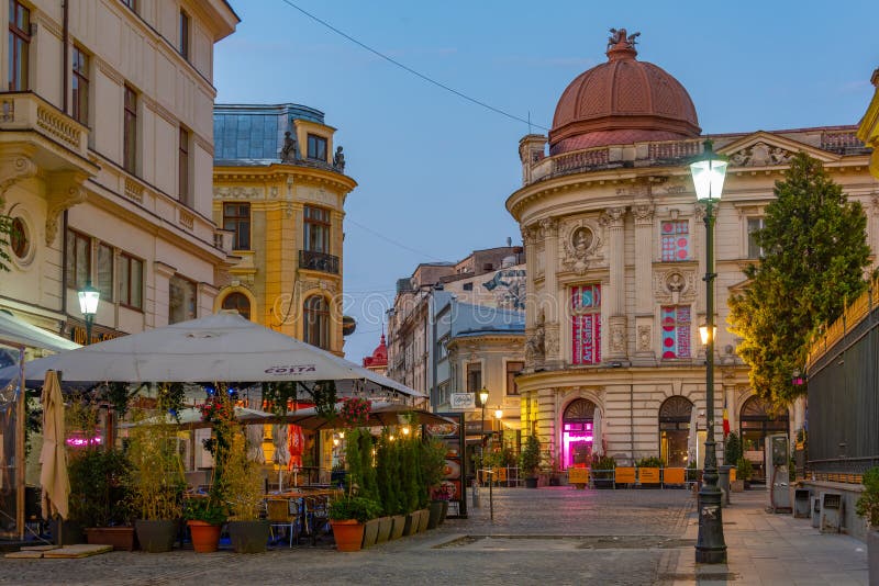 Bucharest, Romania, August 22, 2023: Sunrise in the Old Town of ...