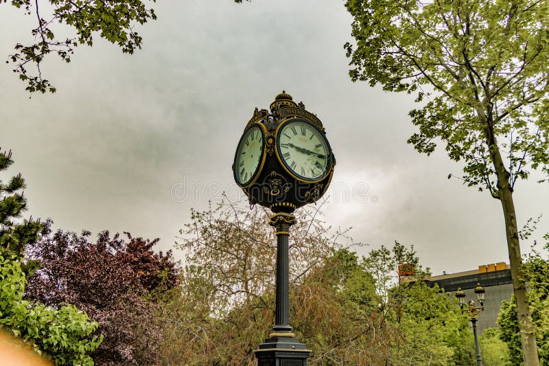 Bucharest. Romania.Clock in Piata Unirii Square Editorial Stock Image ...