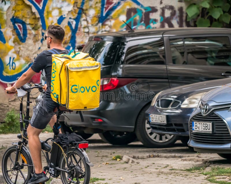 Glovo Courier for Food Delivery by Bike Editorial Image - Image of ...
