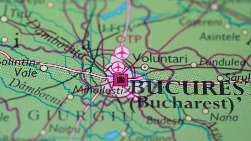 Bucharest, Romania Highlighted on a World Map 4K Stock Video - Video of ...