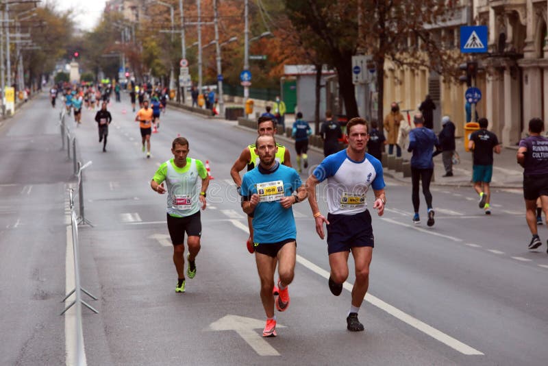 Bucharest Marathon editorial stock image. Image of exercising - 234102179