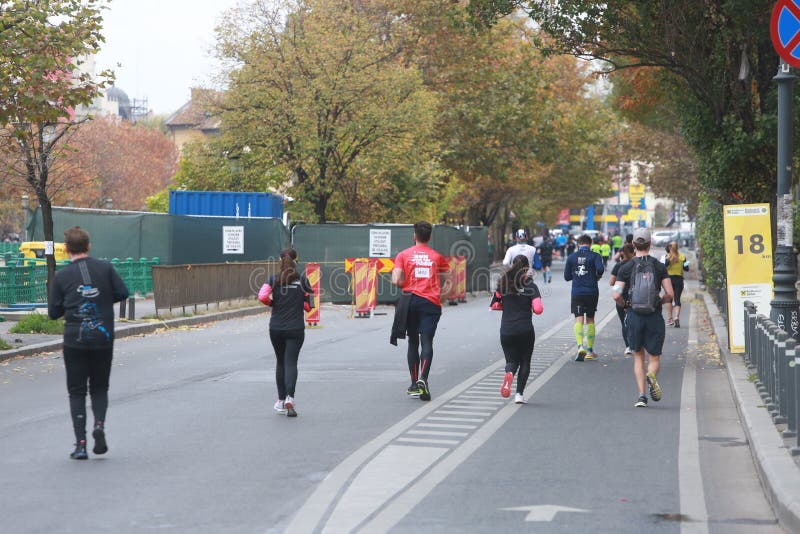 Bucharest Marathon editorial stock image. Image of healthy - 234102334