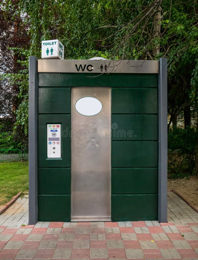 Public Portable Bio-toilets in Children`s World Park in Bucharest ...