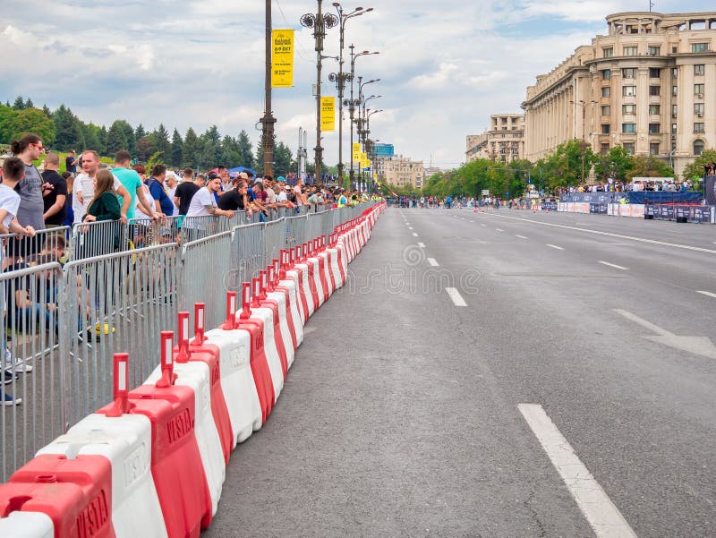 Spectators Behind the Security Fence at a Formula 1 Race Editorial ...