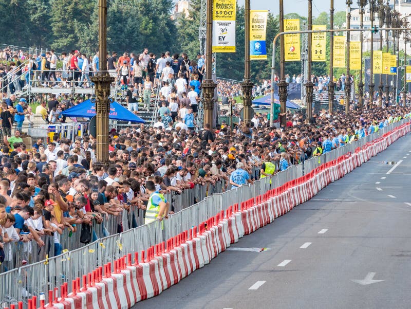 Spectators Behind the Security Fence at a Formula 1 Race Editorial ...