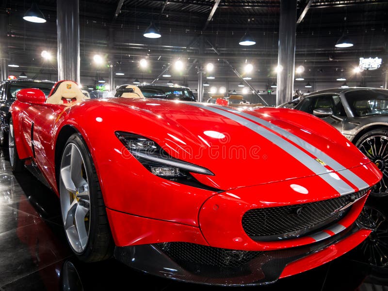 Ferrari Monza SP1 at Mondial Paris Motor Show, Sports Car Produced by ...