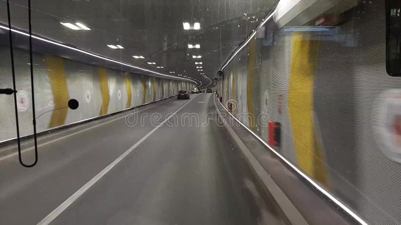 Height Restriction Barriers System, Unirii Passage Tunnel Stock Video ...