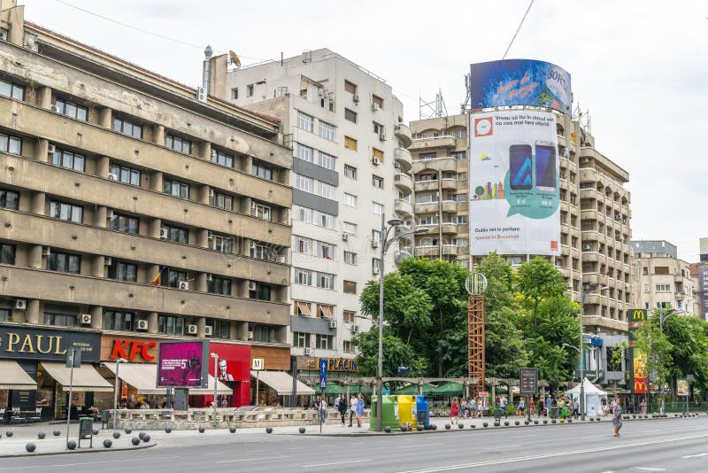 Bucharest in Romania editorial stock image. Image of street - 135620699