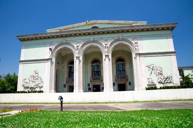 Bucharest - Romanian National Opera House Stock Image - Image of green ...