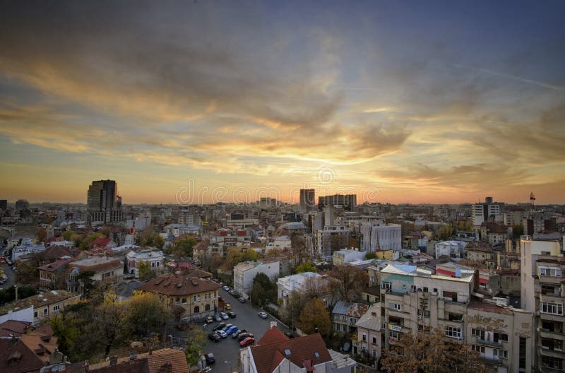 Bucharest skyline stock photo. Image of aerial, color - 63199810