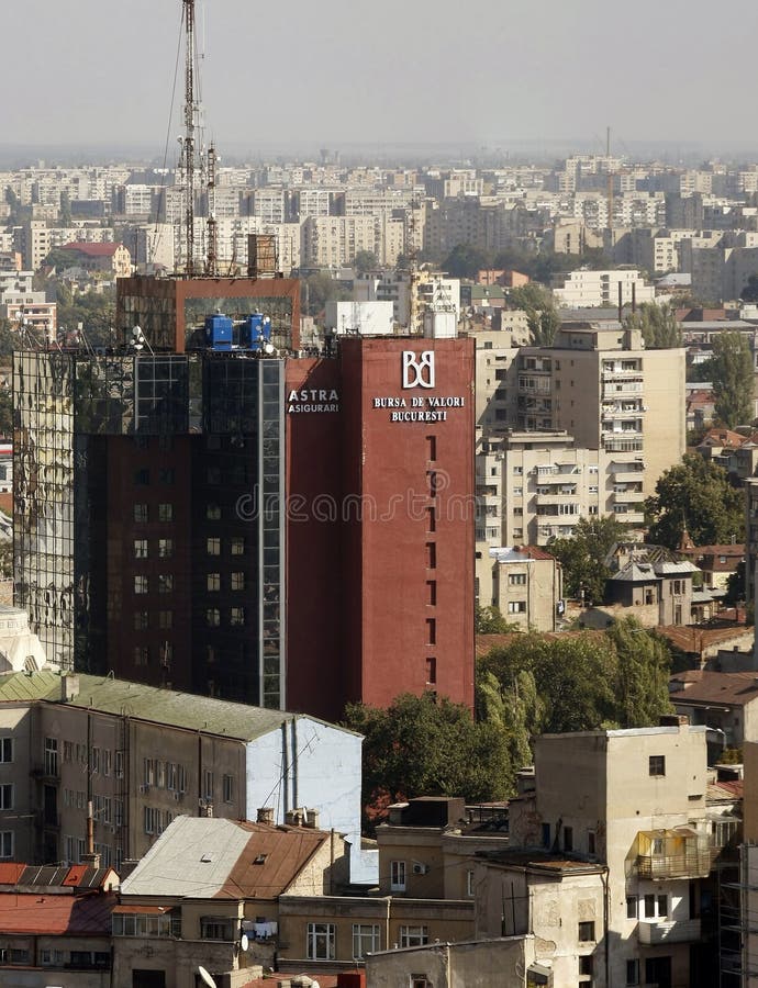 National Bank of Romania Building Facade, Bucharest, Romania. Stock ...