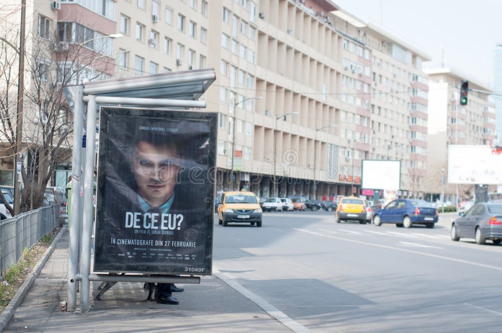 Bucharest street view editorial photo. Image of asphalt - 50843801