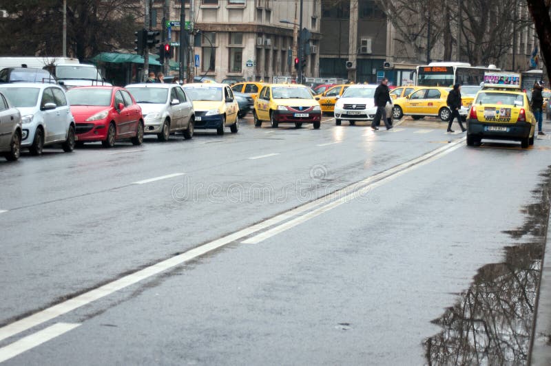 Bucharest streets editorial image. Image of traffic, cars - 49652150