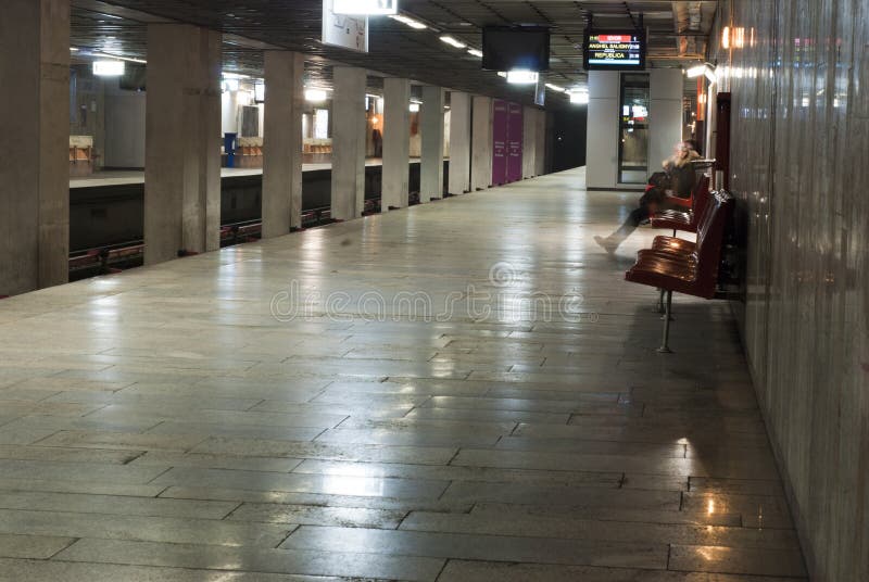 Bucharest Subway Station Interior Editorial Stock Photo - Image of ...