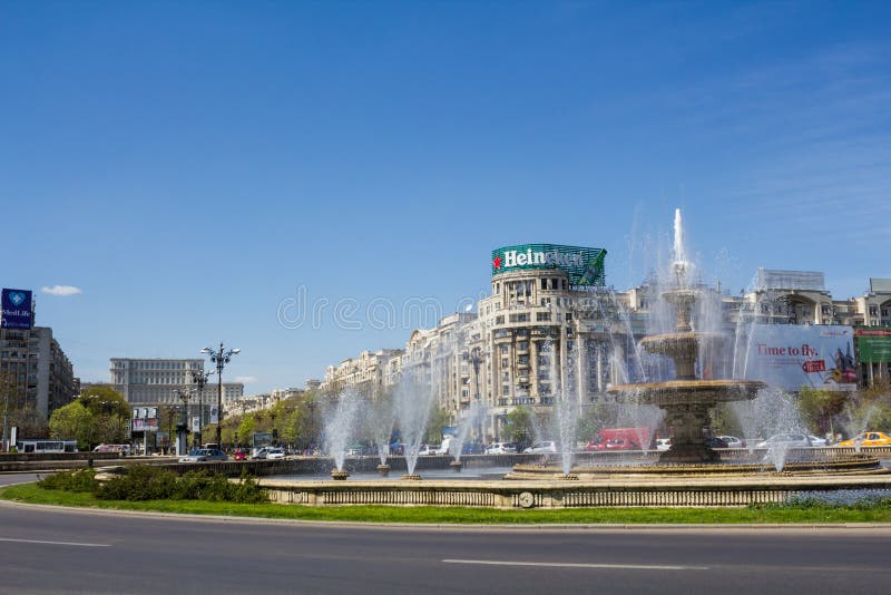 Bucharest town center editorial stock photo. Image of capital - 24317603
