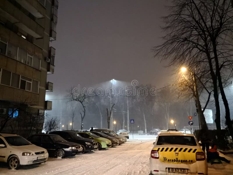 Bucharest Under Snow in February Editorial Photo - Image of snow ...