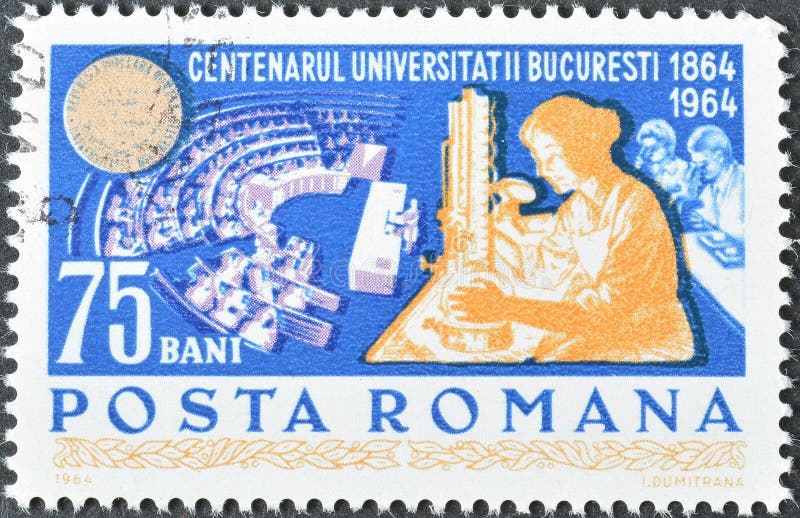 Bucharest University 1864 - 1964 Editorial Photo - Image of mail, issue ...
