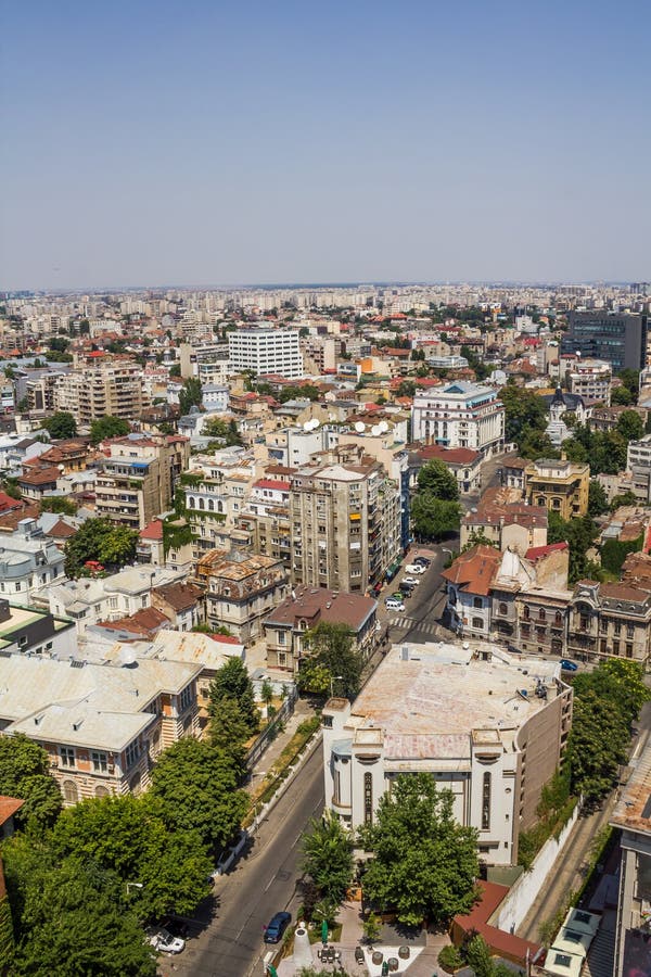 Bucharest view stock image. Image of cars, buildings - 25898281