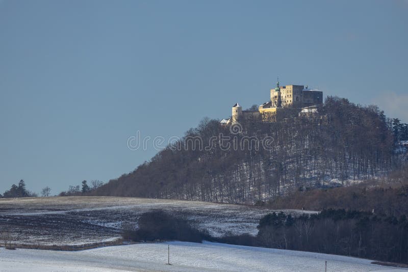 Buchlov Castle in Winter, Czech Republic Stock Photo - Image of ...