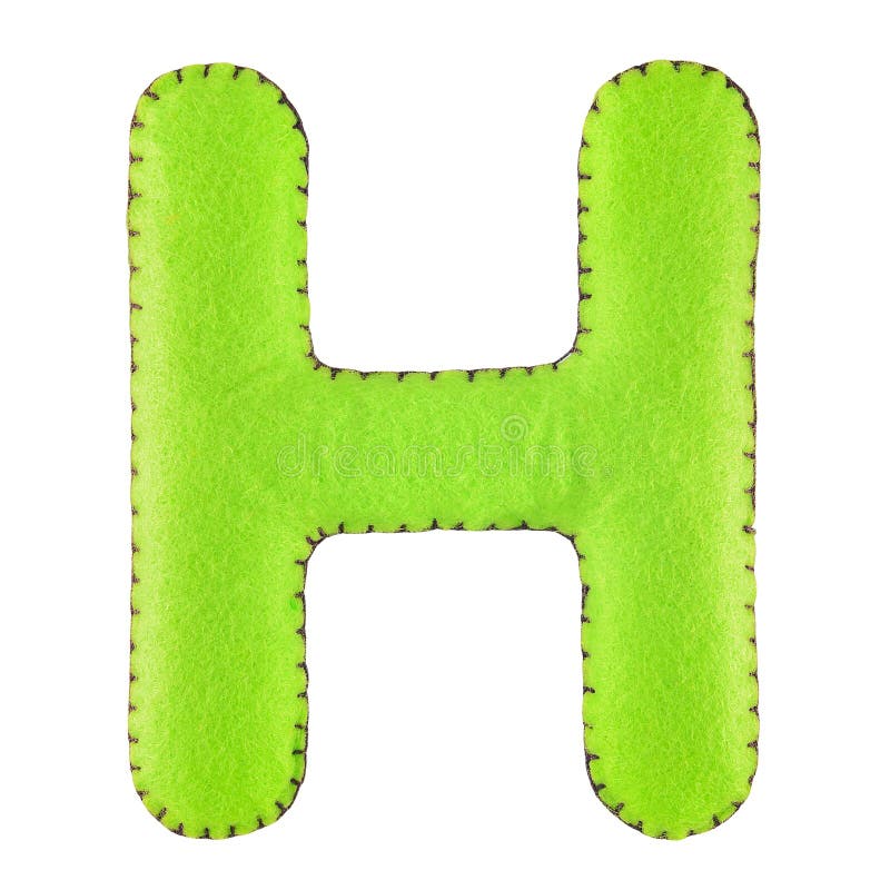 Buchstabe H vom Filz stock abbildung. Illustration von bunt - 80084681