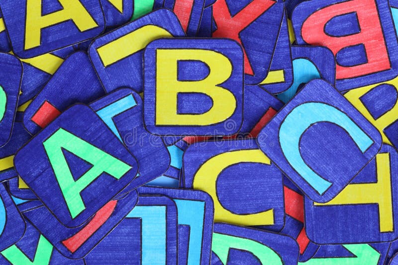 Buchstabe-Haufen (ABC) stockfoto. Bild von gefärbt, papier - 44866162