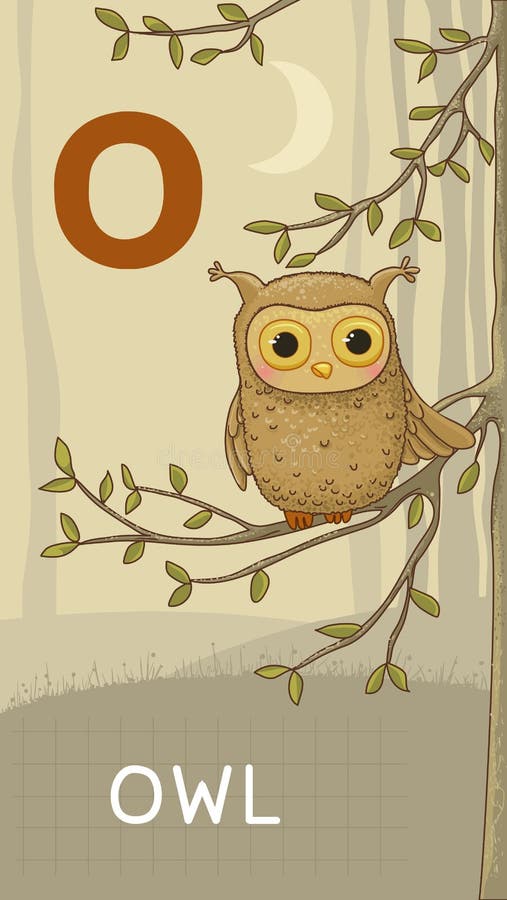 Buchstabe O, Tier-ABC vektor abbildung. Illustration von text - 32253054