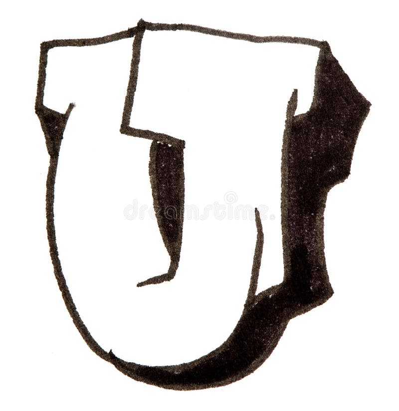 Buchstabe U, Alphabet in Der Graffitiart Stockfoto - Bild von graphiken ...