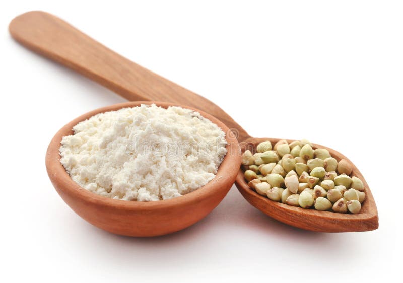 Buchweizen mit Mehl stockbild. Bild von mehl, korn, nahaufnahme - 111242385