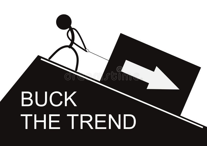 Buck the trend. stock vector. Illustration of buck, presentation ...