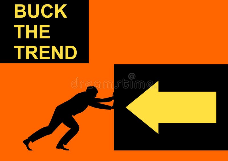 Buck the trend. stock vector. Illustration of social - 119950957