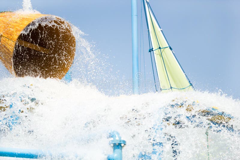 Bucket in aquapark stock image. Image of flowing, childhood - 33668445