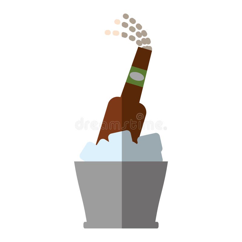 Bucket Beers Cool Ice Design Outline Stock Vector - Illustration of ...