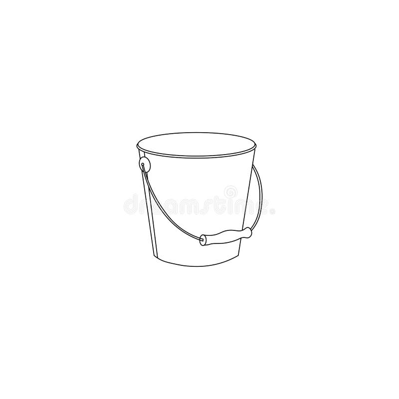 Bucket Black Sign Icon. Vector Illustration Eps 10 Stock Illustration ...