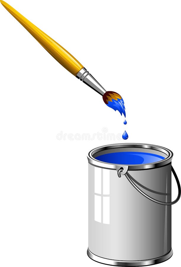 Cartoon Paint Brush Painting Stock Vector - Illustration of clip ...