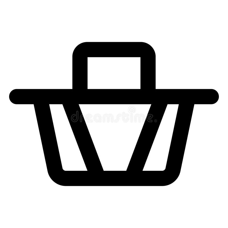 Bucket, Cart Bold Vector Icon Which Can Be Easily Edited or Modified ...