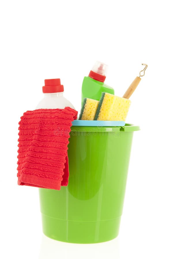 Bucket cleaning objects stock image. Image of towel - 105200229