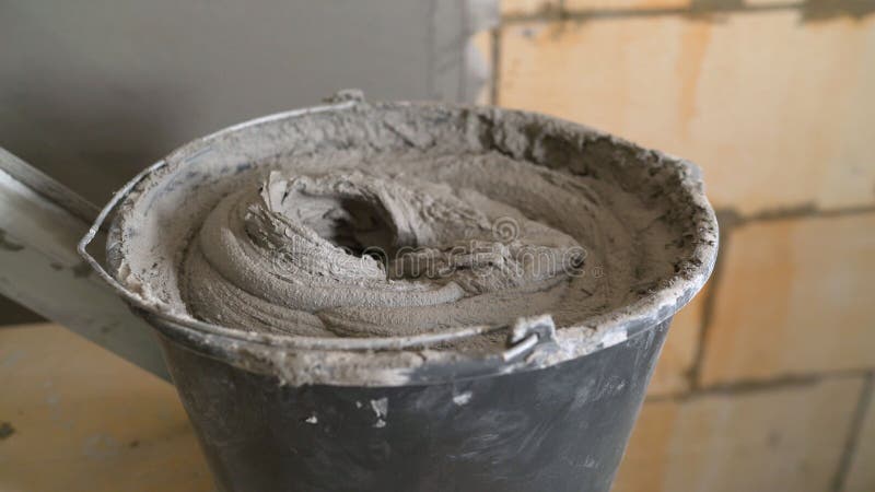 Cement Bucket for Construction at a Construction Site. Bucket with ...