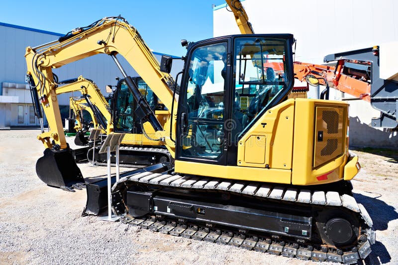 Bucket for Crawler Excavator Stock Image - Image of outdoors, building ...