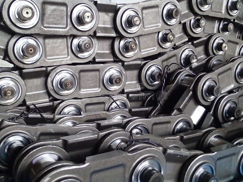 Bucket Elevator Chain Links - before Installation Stock Image - Image ...