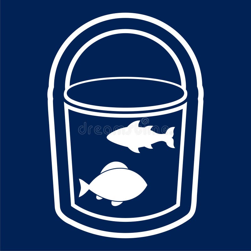 Bucket with Fish - Illustration Stock Vector - Illustration of drinking ...