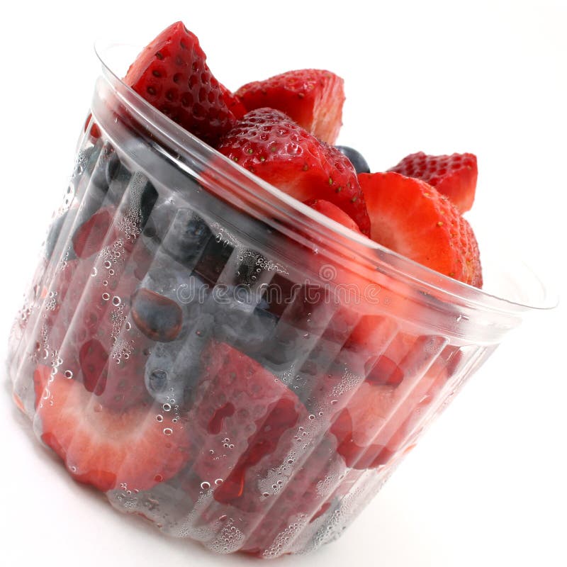 Bucket of Fresh Fruit Over White Stock Image - Image of object, clear ...