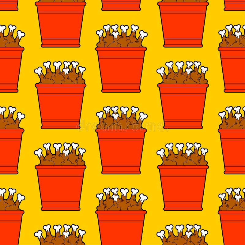 Bucket of Fried Chicken Legs Pixel Art. 8 Bit Vector Illustration Stock ...