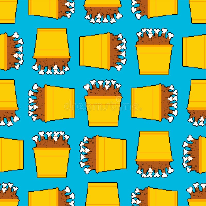 Fried Egg Pixel Art Pattern Seamless. 8 Bit Vector Texture Stock Vector ...