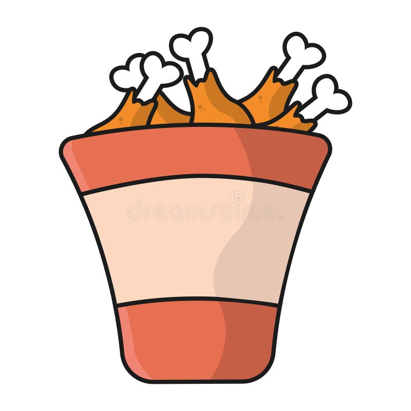 Bucket Fried Chicken Pop. Vector Stock Vector - Illustration of ...