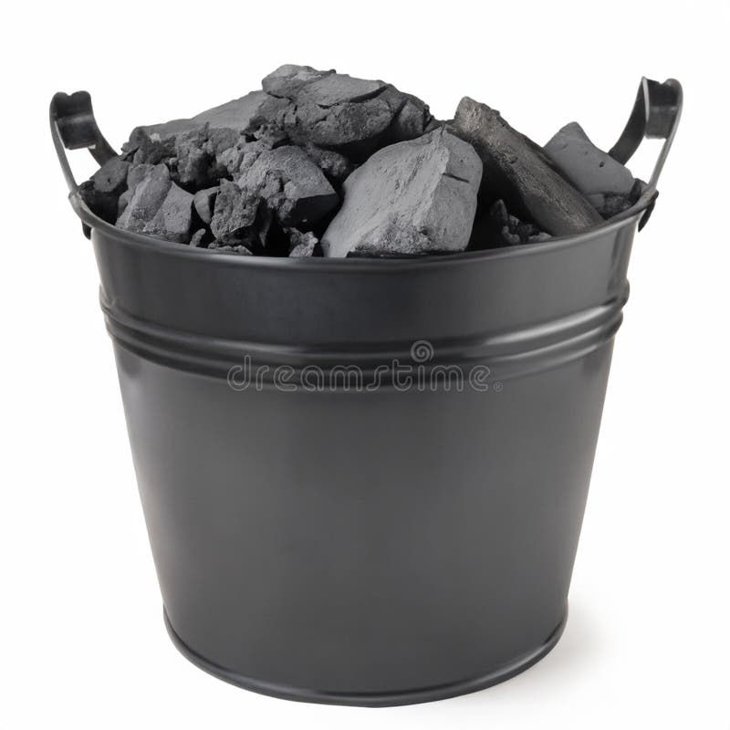 A Bucket Full of Black Coal. Stock Photo - Image of industry, energy ...
