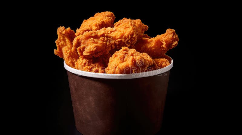Bucket Full of Crispy Kentucky Fried Chicken. Generative Ai Stock ...