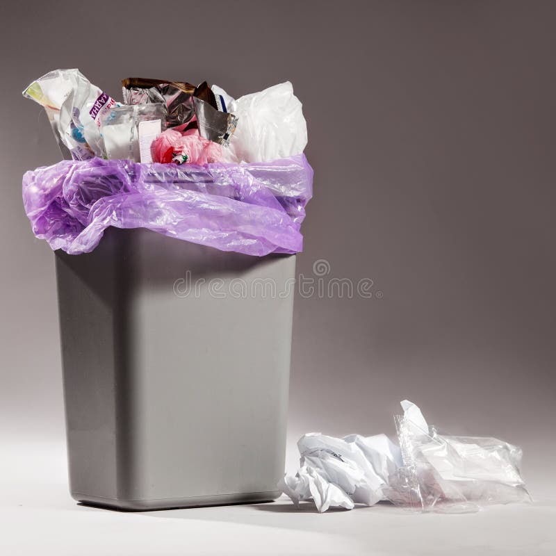 Bucket of Garbage in the Kitchen Stock Photo - Image of ecological ...