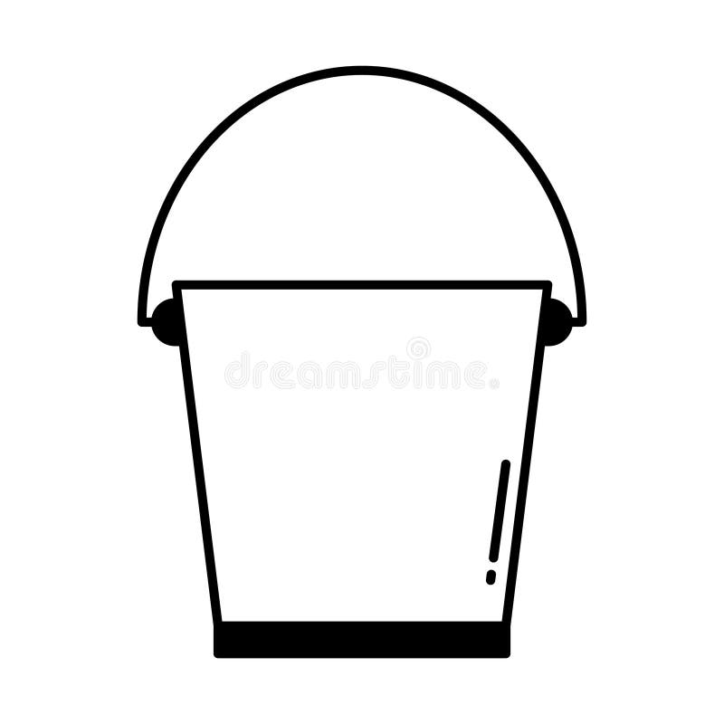 Bucket Half Glyph Style Vector Icon Which Can Easily Modify or Edit ...